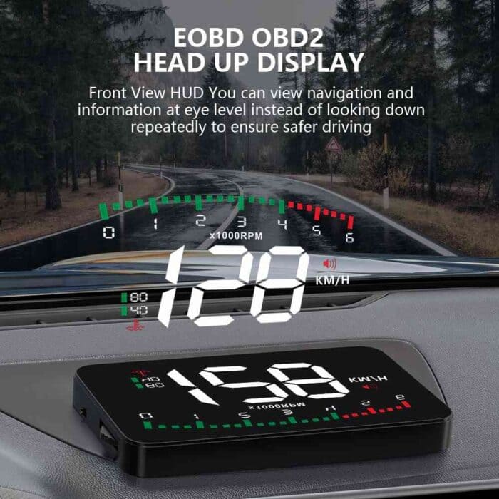 Vehicle Heads Up Display Kit HUD EOBD OBD2 Windshield - AutoMods